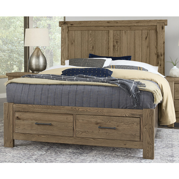 Vaughan Bassett Yellowstone - Chestnut Natural King American Dovetail Storage Bed 782-668/066B ...