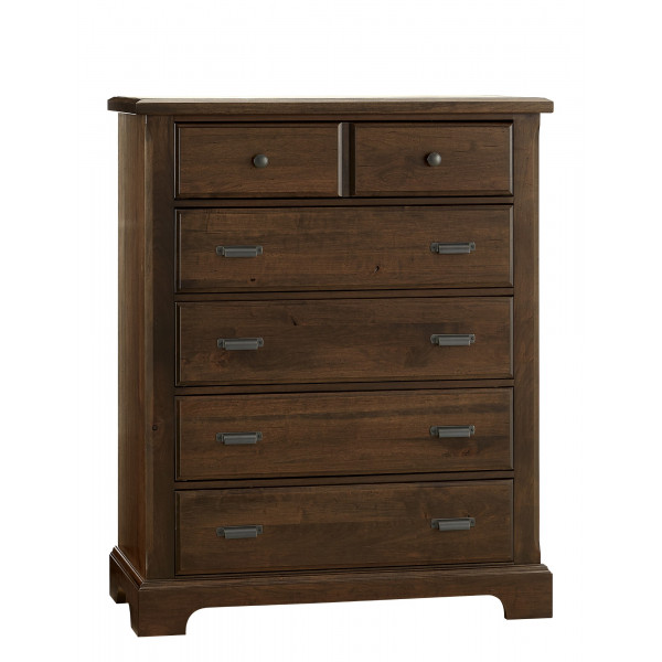 Vaughan- Bassett Lancaster Country- Amish Walnut Five drawer chest 817-115